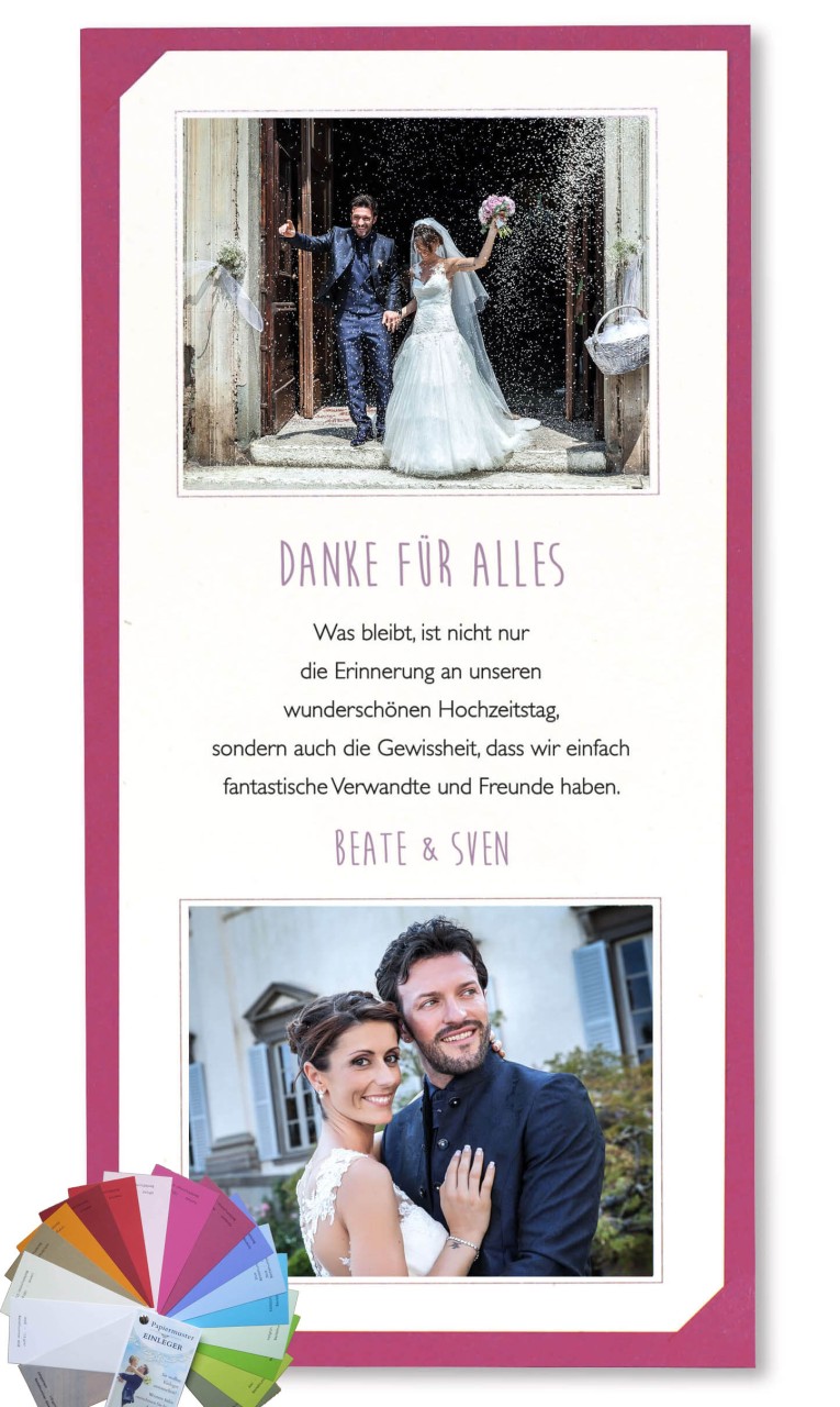 Hochzeit-Dankkarten zur Verwendung mit einem eigenem Foto