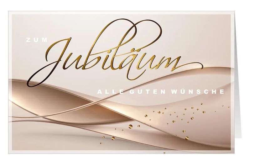 Glückwunschkarten zum Jubiläum drucken lassen