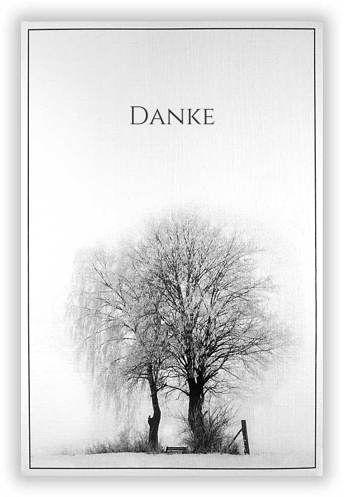 Stilvolle Trauer Dankkarten